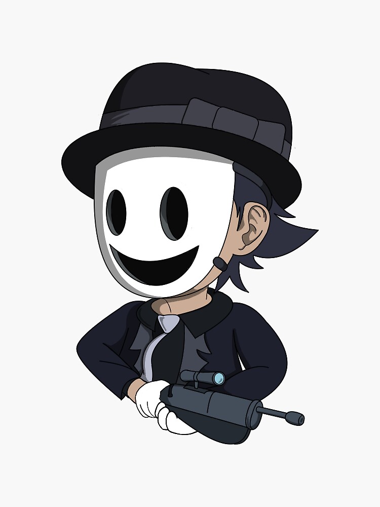 "Chibi Sniper Mask Design" Sticker for Sale by freedavinci | Redbubble