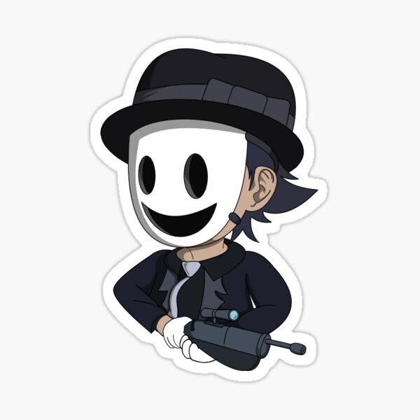 "Chibi Sniper Mask Design" Sticker for Sale by freedavinci | Redbubble