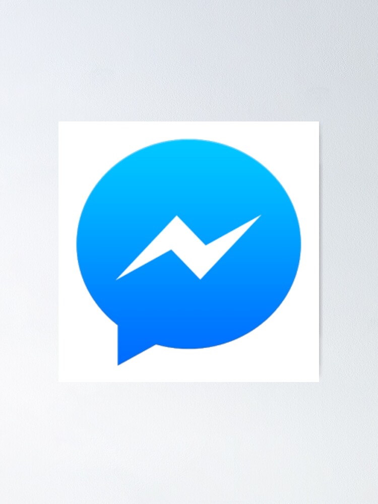 "Facebook messenger logo" Poster by dociledoge | Redbubble