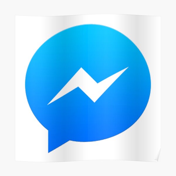 "Facebook messenger logo" Poster by dociledoge | Redbubble