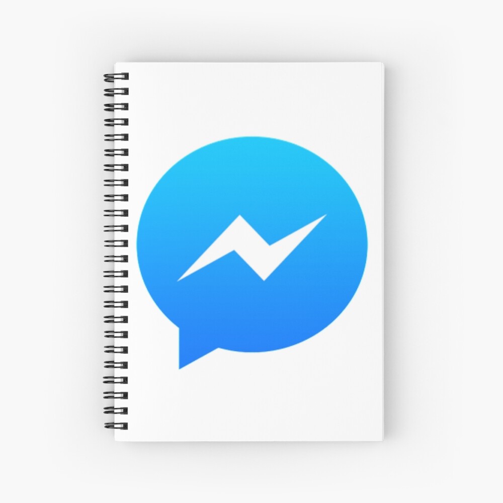 "Facebook messenger logo" Spiral Notebook for Sale by dociledoge ...