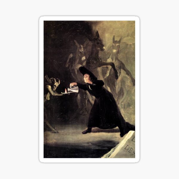 "The Bewitched Man - Francisco Goya" Sticker by Viastilano | Redbubble