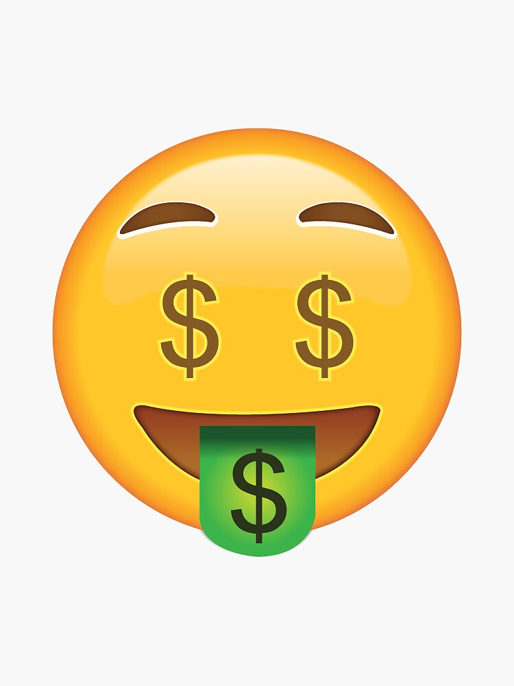 "Geld Gesicht Emoji-Aufkleber" Sticker von newjerseygirl | Redbubble