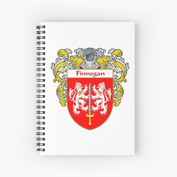 "Finnegan Coat of Arms/Family Crest" Spiral Notebook for Sale by ...