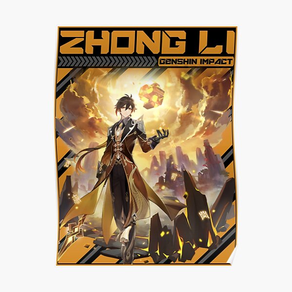 "GENSHIN IMPACT ZHONGLI WISH" Poster for Sale by VotreVPX | Redbubble