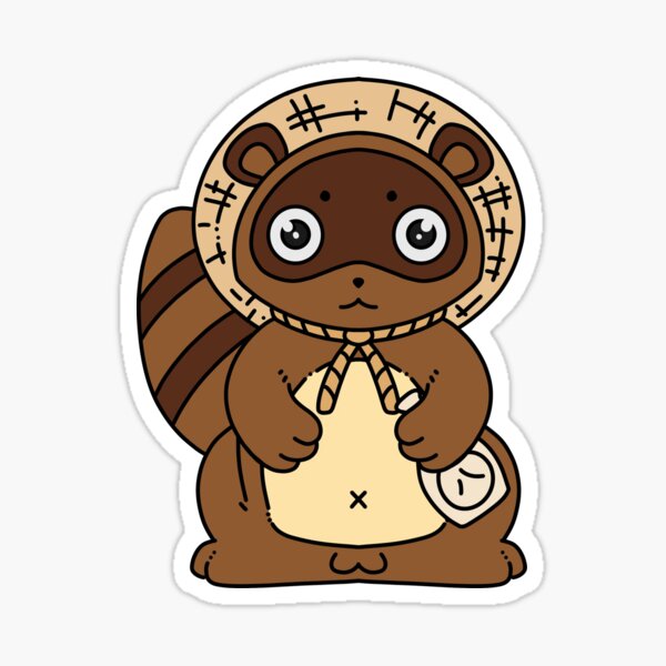 "Tanuki" Sticker for Sale by TomaChat | Redbubble
