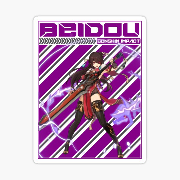 "GENSHIN IMPACT BEIDOU WISH" Sticker for Sale by VotreVPX | Redbubble