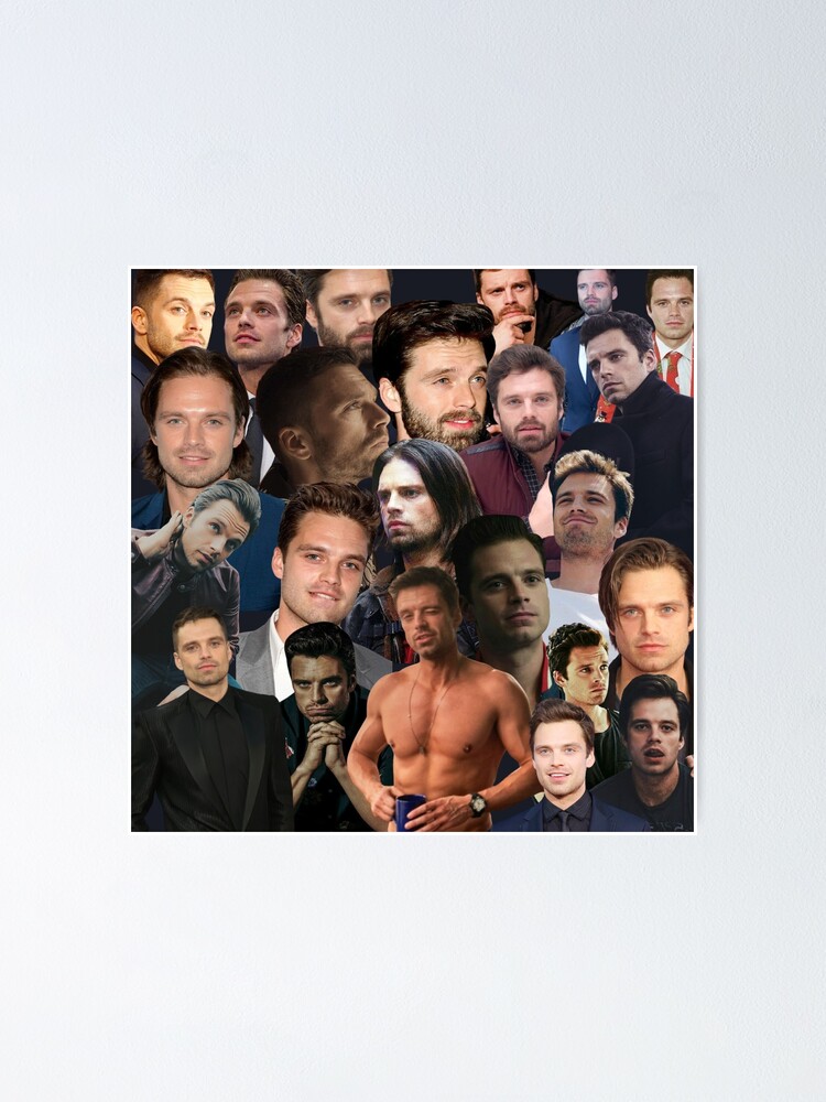"Sebastian Stan photo collage " Poster for Sale by mahmoudrakha | Redbubble
