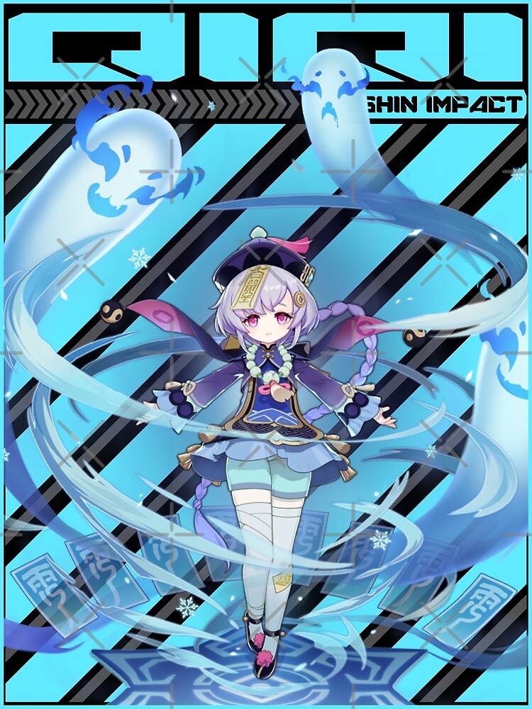 "GENSHIN IMPACT QIQI WISH" Poster for Sale by VotreVPX | Redbubble