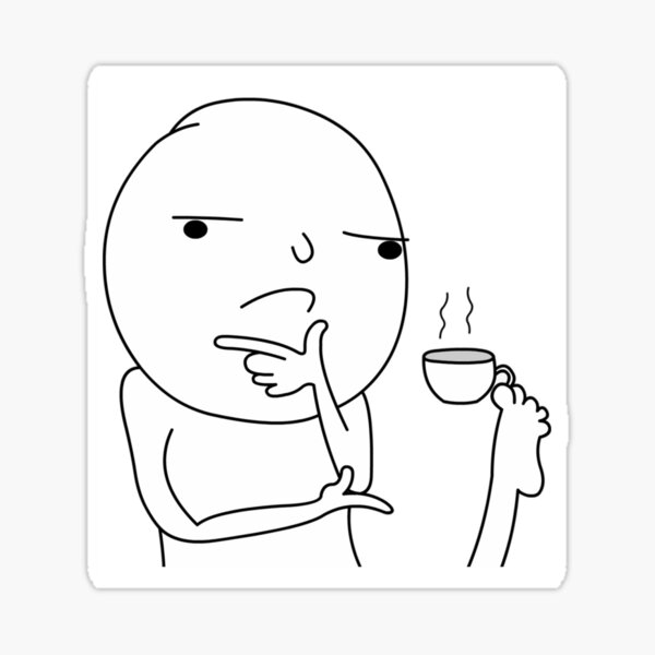 "Thinking meme" Sticker by dyal96 | Redbubble