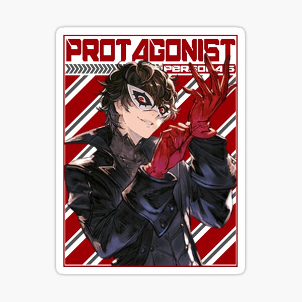 "PERSONA 5 PROTAGONIST FINISHING TOUCH" Sticker by VotreVPX | Redbubble