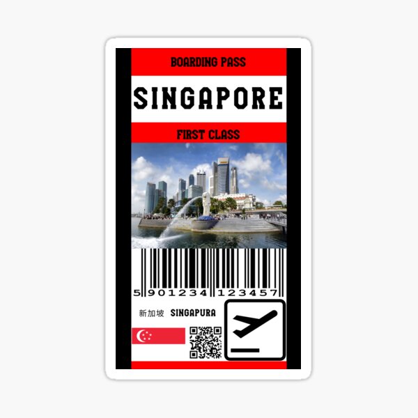"Singapore first class boarding pass" Sticker for Sale by HAKVS | Redbubble