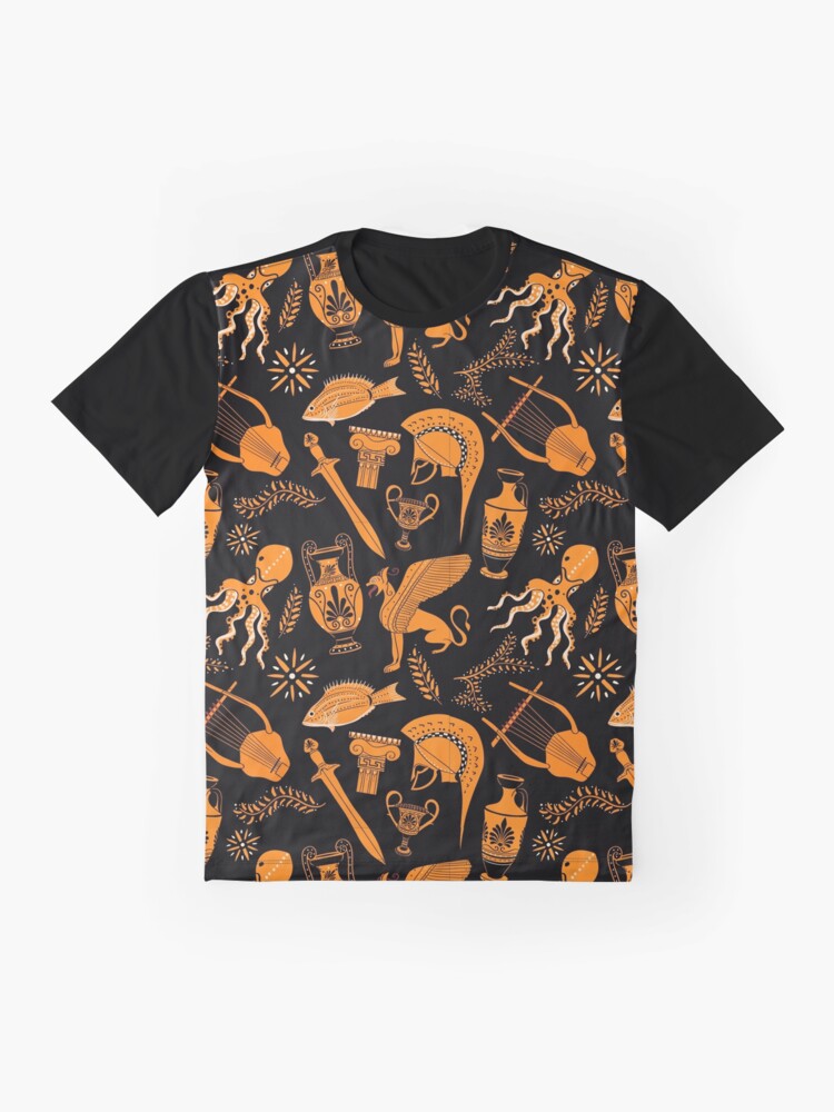 "Ancient Greek Red Figure Pottery Pattern" T-shirt for Sale by ...