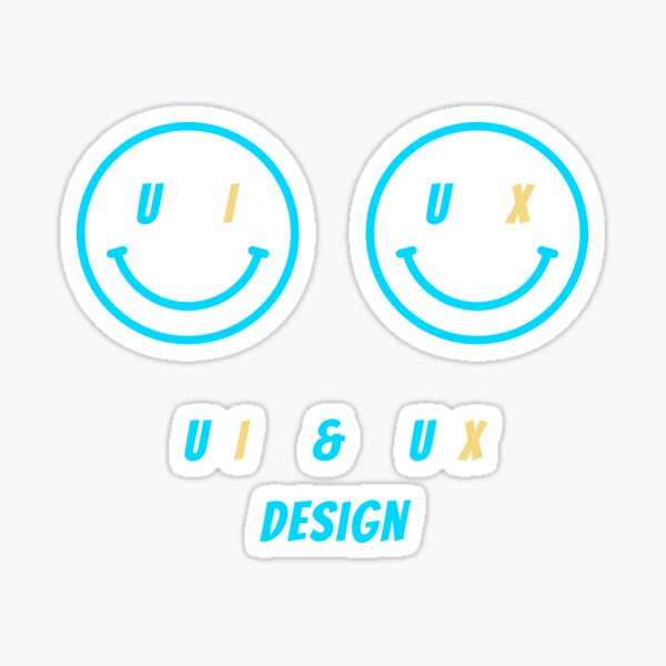 "UI & UX Design - User interface - User experience" Sticker for Sale by ...