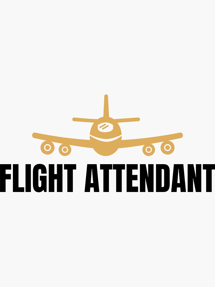 "Flight Attendant" Sticker for Sale by TheQuoteFactory | Redbubble