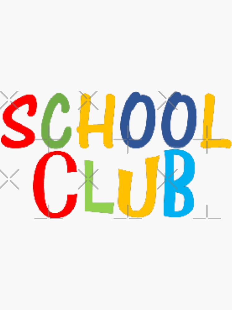 "School Club" Sticker for Sale by thekidsprint | Redbubble