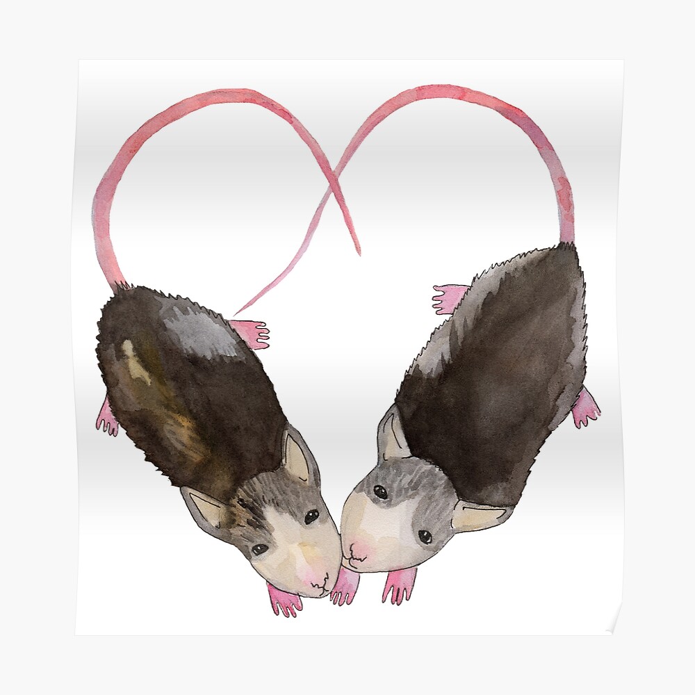 Floral Rat Heart Sticker Paper & Party Supplies Paper etna.com.pe