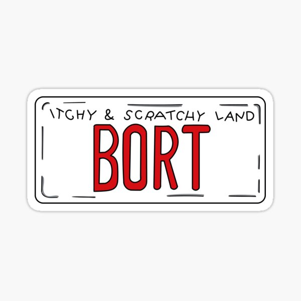"Bort License Plate" Sticker for Sale by McPod | Redbubble