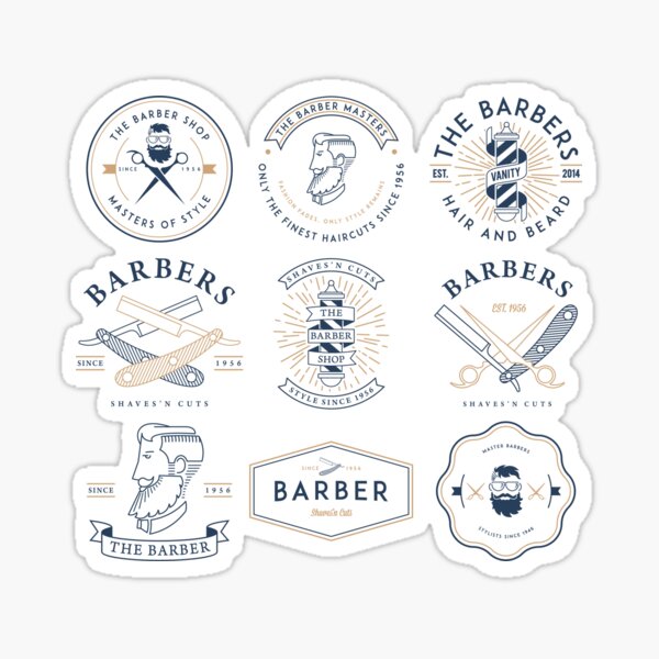 "Barbers" Sticker for Sale by NiceShirtY | Redbubble
