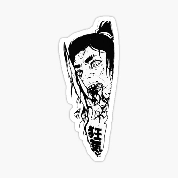 "Japanese Samurai Warrior Vaporwave Cyberpunk Style" Sticker for Sale ...