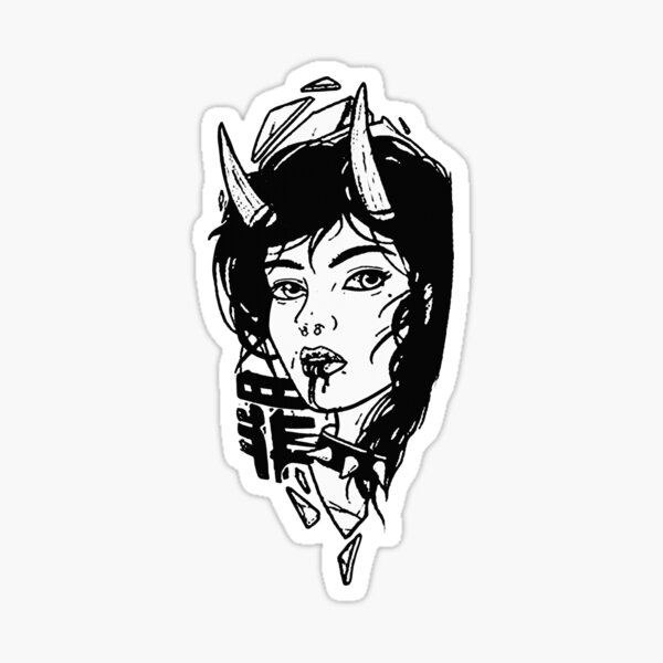 "Japanese Samurai Warrior Vaporwave Cyberpunk Style" Sticker for Sale ...