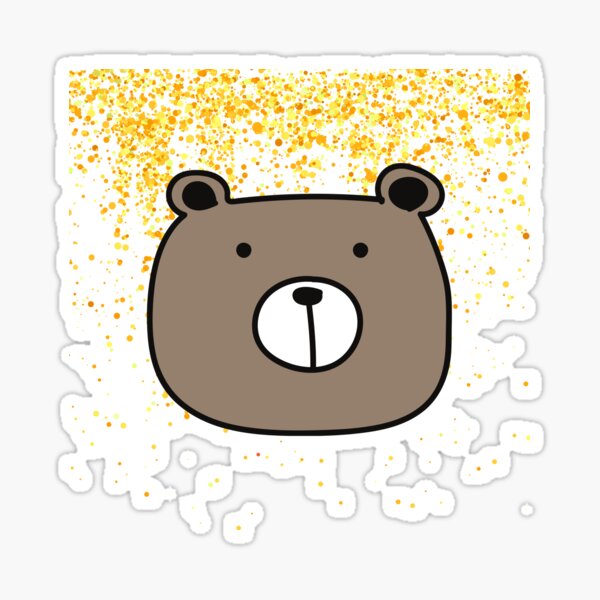 "GOLD BEAR" Sticker for Sale by kodone | Redbubble