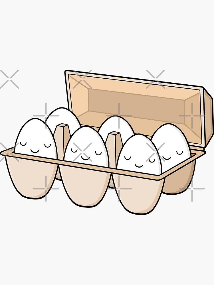 "Cute Eggs" Sticker for Sale by BaconPancakes21 | Redbubble