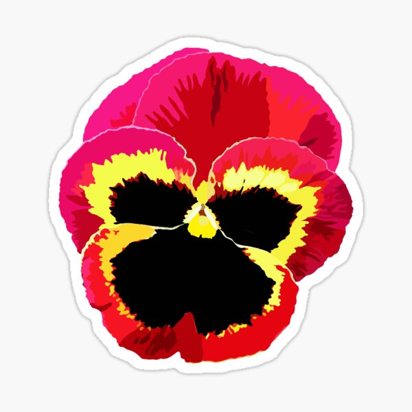 "Pink Pansy" Sticker for Sale by AmiaDDesign | Redbubble
