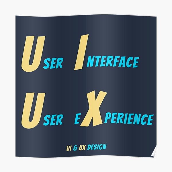 "UI & UX Design - User interface - User experience" Poster by ...