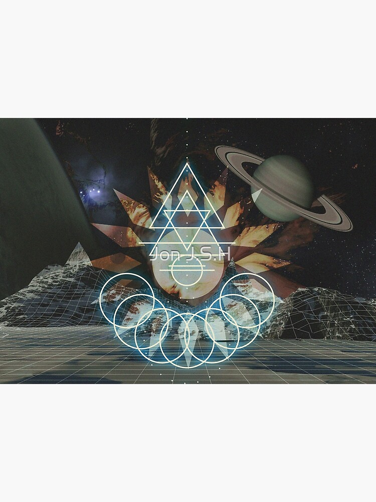 "Neon Synthwave Geometry Solar System " Art Print for Sale by LowRumble ...