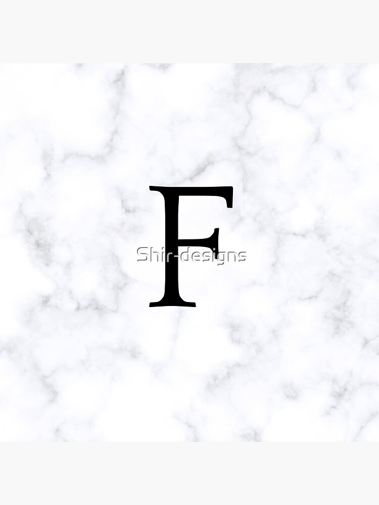 "Letter F Initial White and Gray Marble Background" Sticker for Sale by ...