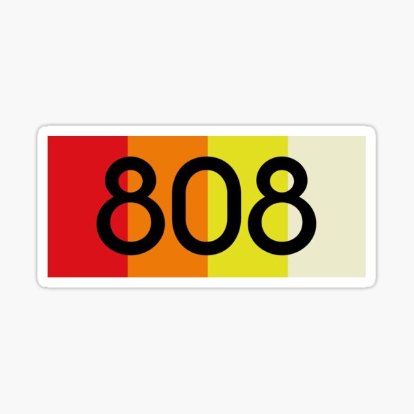 "TR-808 STRIPES & FONT # 5" Sticker by RICK-TURNER | Redbubble