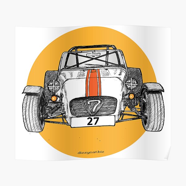 "Caterham racing car - front view on circle" Poster by dizzycat-biz ...