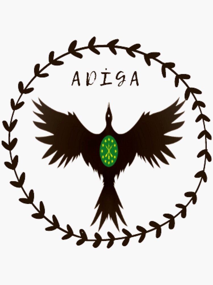 "adiga circassian logo" Sticker for Sale by Elbruz | Redbubble
