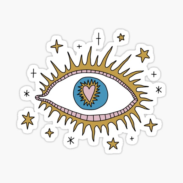 "Boho Mystic Magic Eye" Sticker for Sale by BlueDuneStudio | Redbubble
