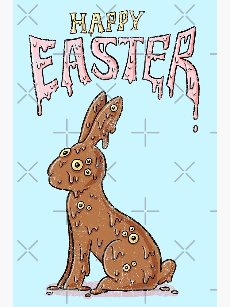 "Mutant easter bunny - Happy Easter" Poster by meg-dl | Redbubble