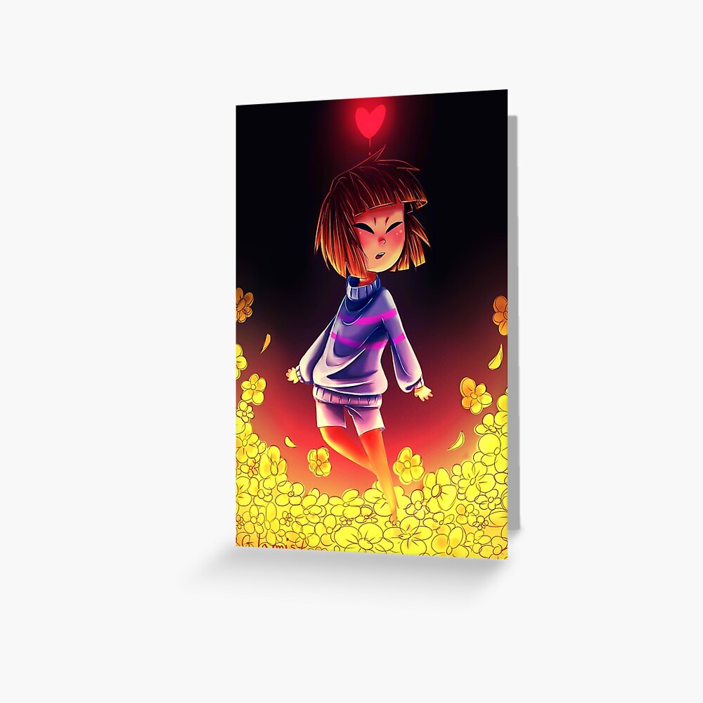 "Undertale Frisk Golden Flowers" Greeting Card by Glamist | Redbubble