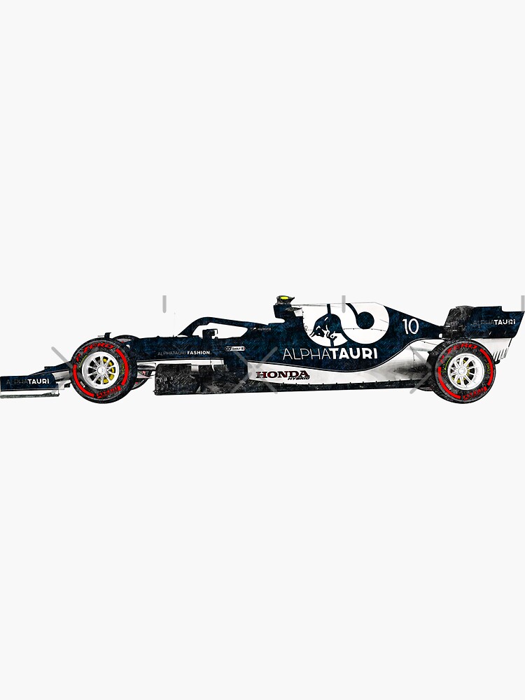 "Pierre Gasly F1 2021 AlphaTauri Car Art" Sticker for Sale by d25bev ...