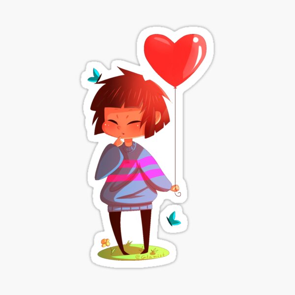 "Undertale Cute Frisk with Baloon" Sticker for Sale by Glamist | Redbubble
