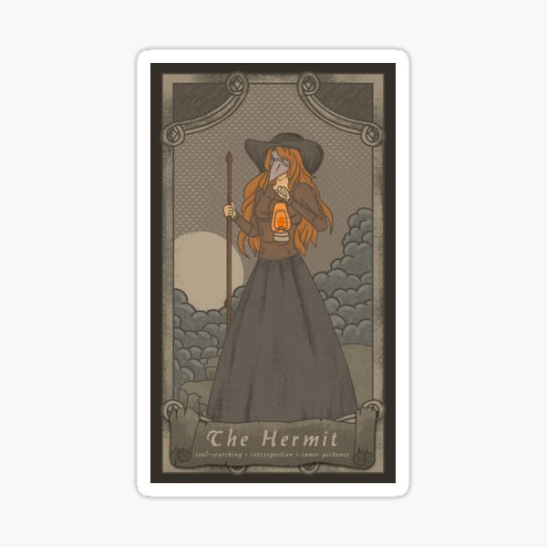 "Tarot - The Hermit" Sticker for Sale by DrummerGirl8 | Redbubble