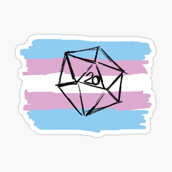 "Dungeons & Doodles Trans Pride Flag" Sticker by archangel-yt | Redbubble