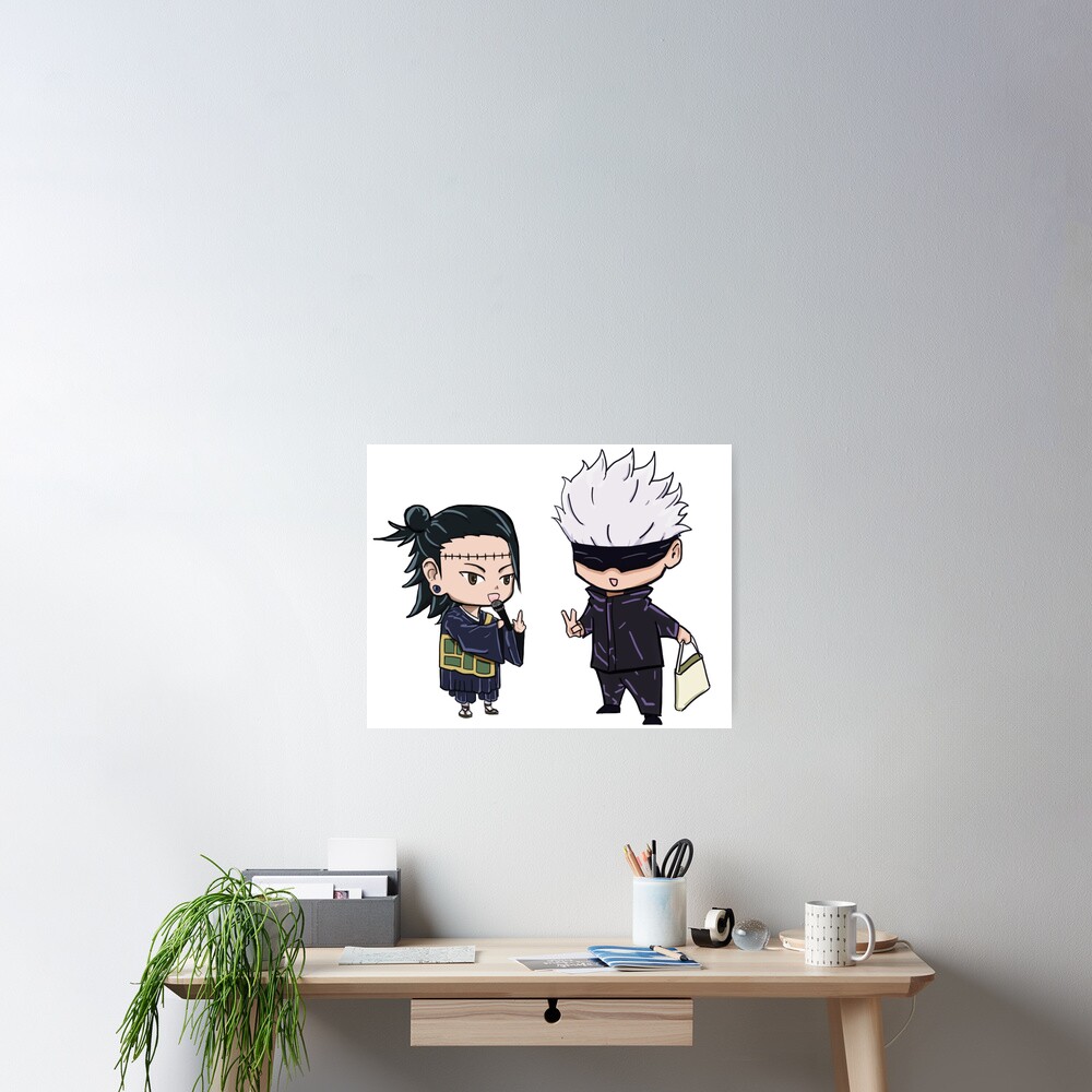 " Jujutsu Kaisen - Satoru Gojo and Friend Chibi Design" Poster for Sale ...