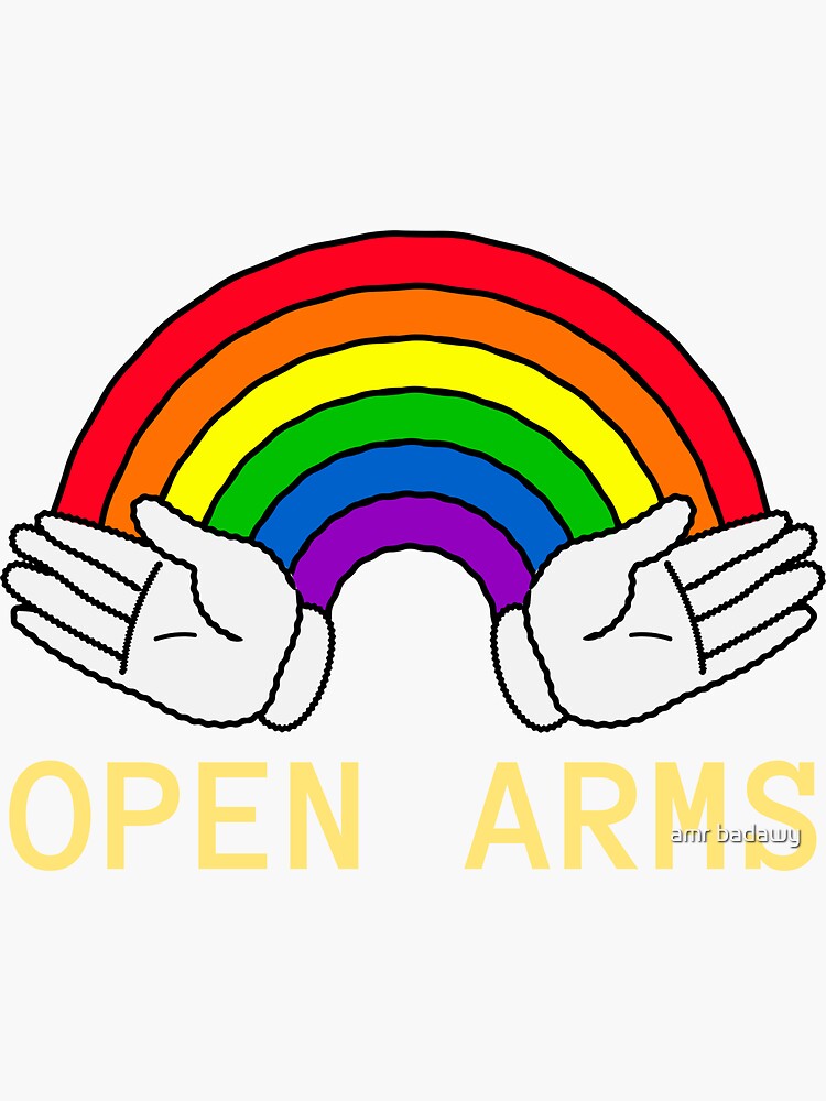 "open arms" Sticker for Sale by amr-badawy | Redbubble