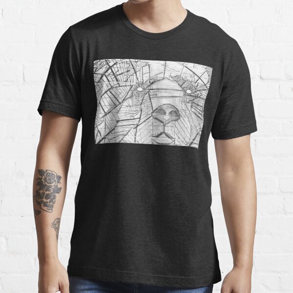 "Grizzly Bear, Black and White Line Art" T-shirt for Sale by ...
