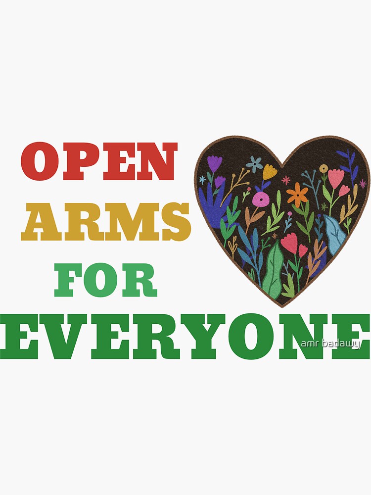 "open arms" Sticker for Sale by amr-badawy | Redbubble