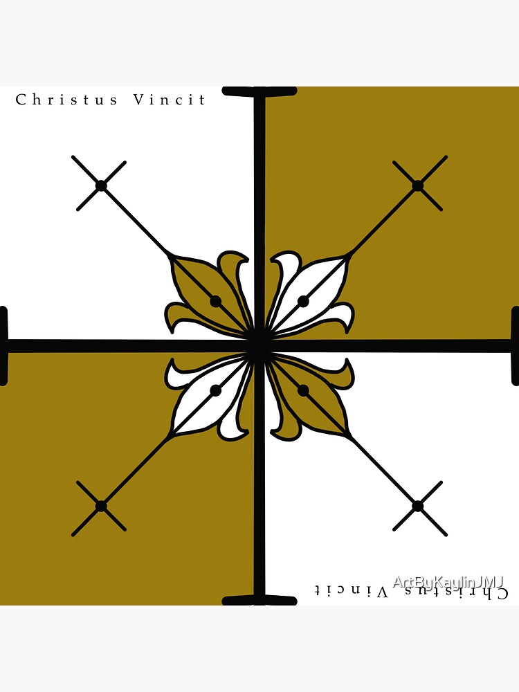 "Christus Vincit Coat of Arms " Sticker for Sale by ArtByKaylinJMJ ...