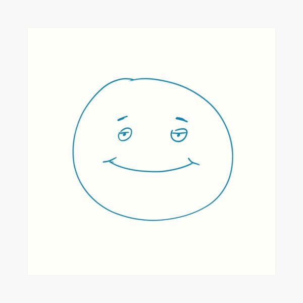 "Relaxed Stoner Smiley Face" Art Print for Sale by julianfuss | Redbubble