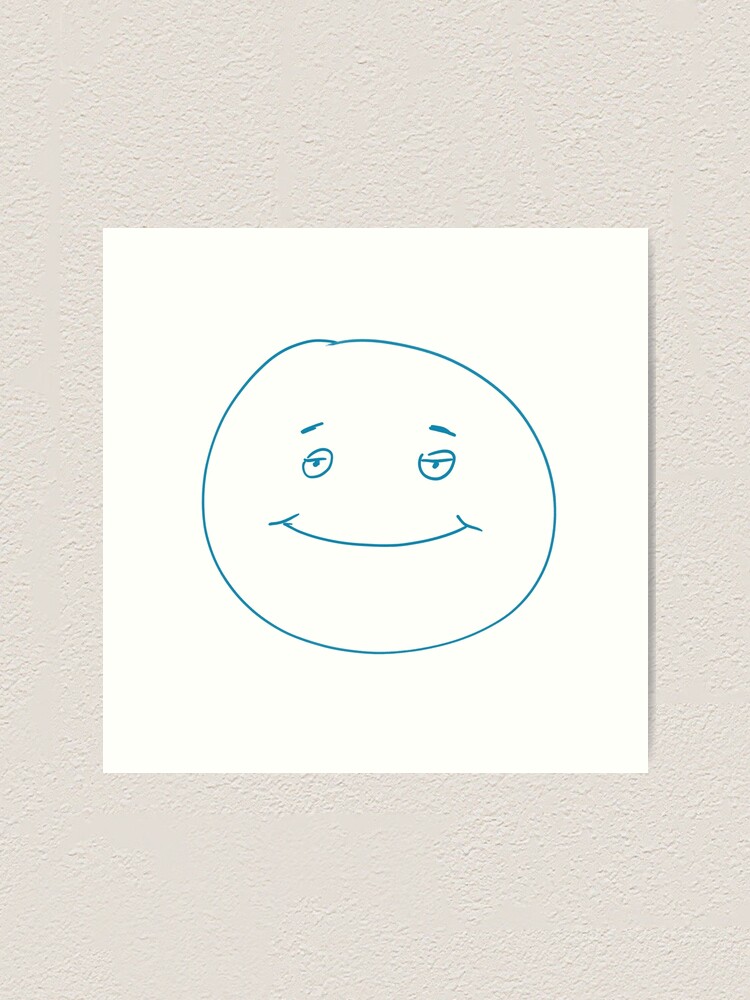 "Relaxed Stoner Smiley Face" Art Print for Sale by julianfuss | Redbubble