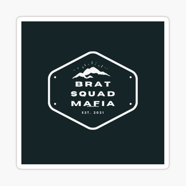 "Blk Mountain BSM "logo"" Sticker for Sale by BratSquadMafia | Redbubble