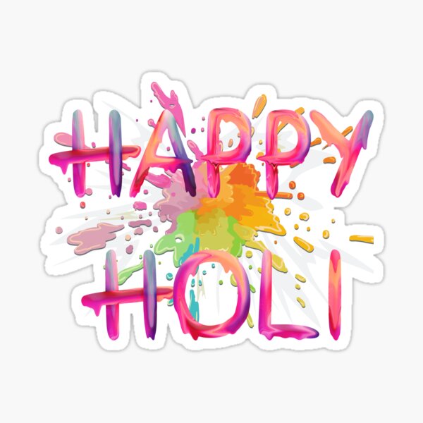 "Happy Holi Festival Of India" Sticker for Sale by Avani01 | Redbubble